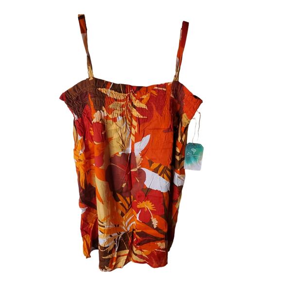 True Destinations | Dresses | True Destinations Tropical Print Mini ...